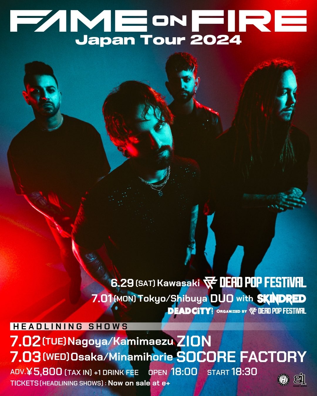 Fame On Fire Japan Tour 2024 | club zion official site